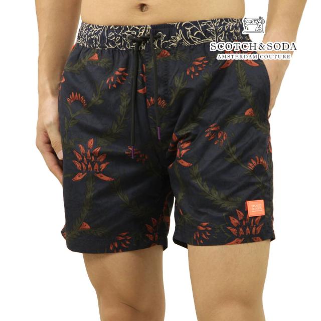 スコッチアンドソーダ 水着 メンズ 正規販売店 SCOTCH&SODA スイムパンツ SHORT-LENGTH PRINTED SWIM SHORT COMB クリスマス プレゼント ラッピング