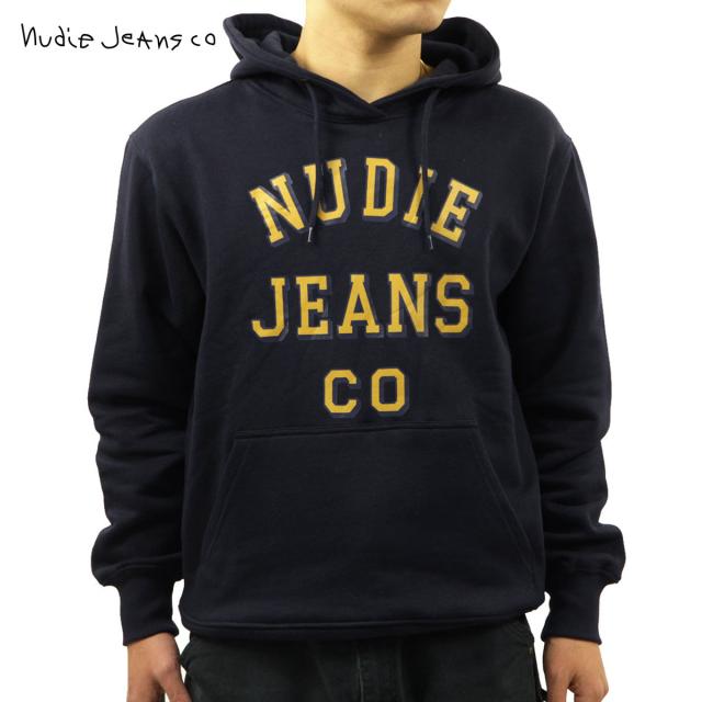 ヌーディージーンズ パーカー メンズ 正規販売店 Nudie Jeans 長袖 プルオーバー スウェット ロゴ プリント FRAN クリスマス プレゼント ラッピング