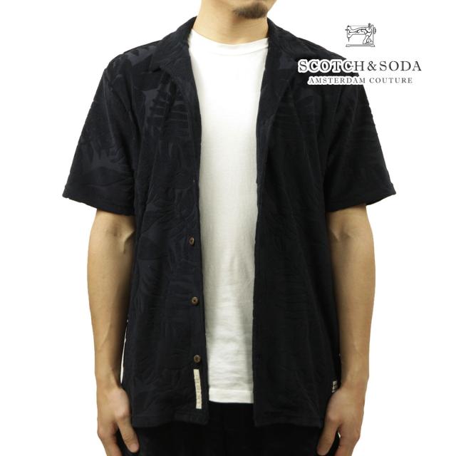 スコッチアンドソーダ メンズ 半袖シャツ 正規販売店 SCOTCH＆SODA 開襟シャツ アロハシャツ TERRY JACQUARD SHO クリスマス プレゼント ラッピング