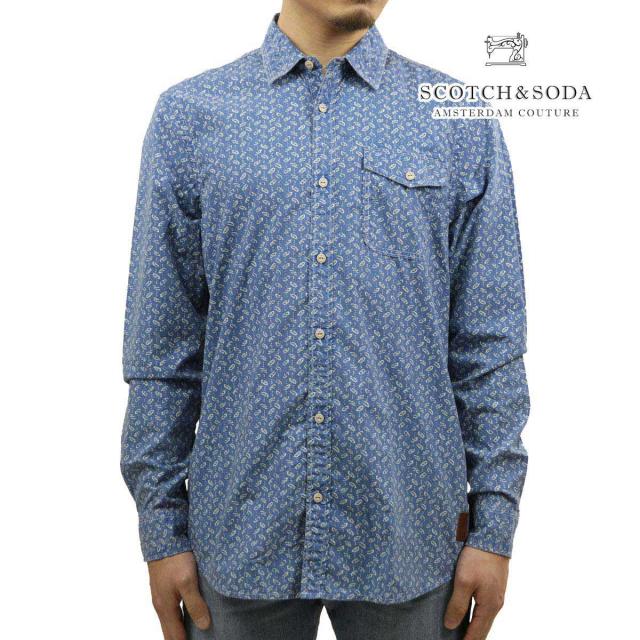 スコッチアンドソーダ メンズ 長袖シャツ 正規販売店 SCOTCH＆SODA ボダンダウン レギュラーフィット ポプリンシャツ REGULAR-FIT PRINTED POPLIN SHIRT D 172009 0218 71431 69 COMBO B クリスマス プレゼント ラッピング
