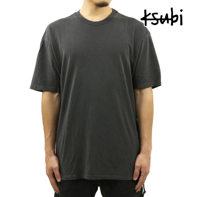 スビ メンズ 半袖Tシャツ 正規販売店 KSUBI シンプル クルーネック BIGGIE SHORT SLEEVE TEE BACK TO BLACK 5000 クリスマス プレゼント ラッピング