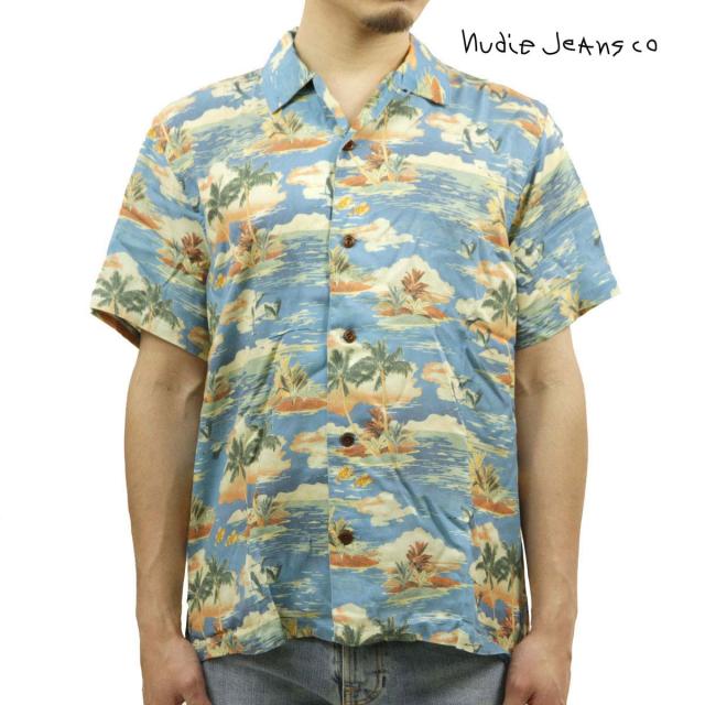 ヌーディージーンズ メンズ アロハシャツ 正規販売店 Nudie Jeans 半袖 開襟シャツ カジュアル ARVID HAWAII ALO クリスマス プレゼント ラッピング