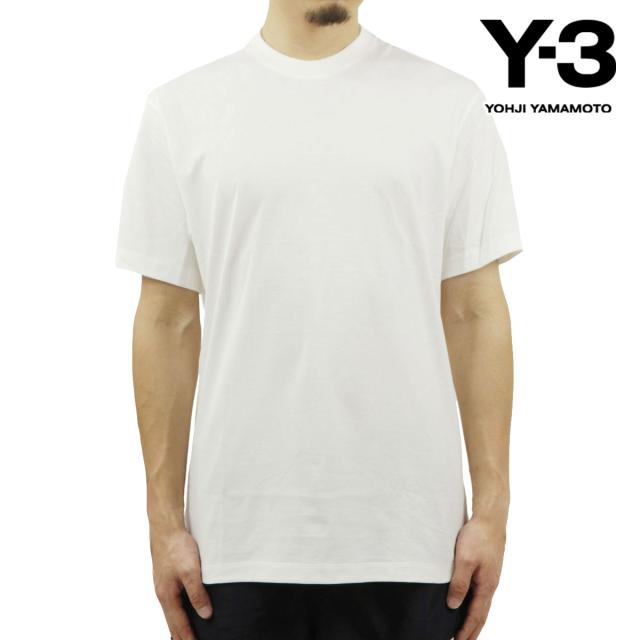 ワイスリー メンズ 半袖Tシャツ 正規品 Y-3 コットン クルーネック ロゴ RELAXED LOOSE FIT SHORT SLEEVE TEE IB4787 CORE WHITE クリスマス プレゼント ラッピング