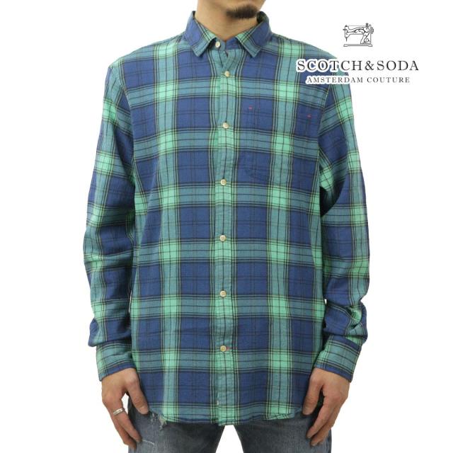 スコッチアンドソーダ メンズ チェックシャツ 正規販売店 SCOTCH＆SODA ボタンダウン 長袖シャツ REGULAR-FIT CHECKED SEERSUCKER VOILE SHIRTS COMBO A 169728 0217 71415 59 クリスマス プレゼント ラッピング