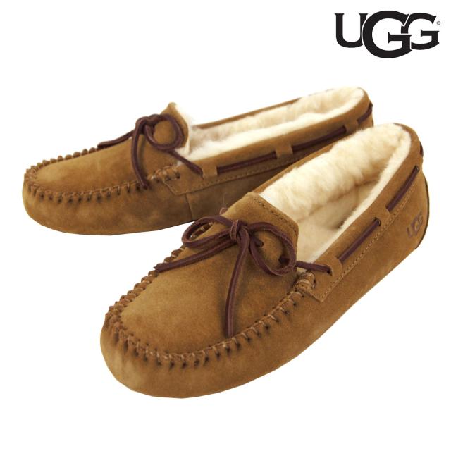 5%OFFセール 【販売期間 12/13 0:00〜12/19 9:59】 アグ レディース モカシン 正規品 UGG ダコタ シューズ 靴 UGG DAKOTA MOCCASIN 1107949 CHESTNUT クリスマス プレゼント ラッピング