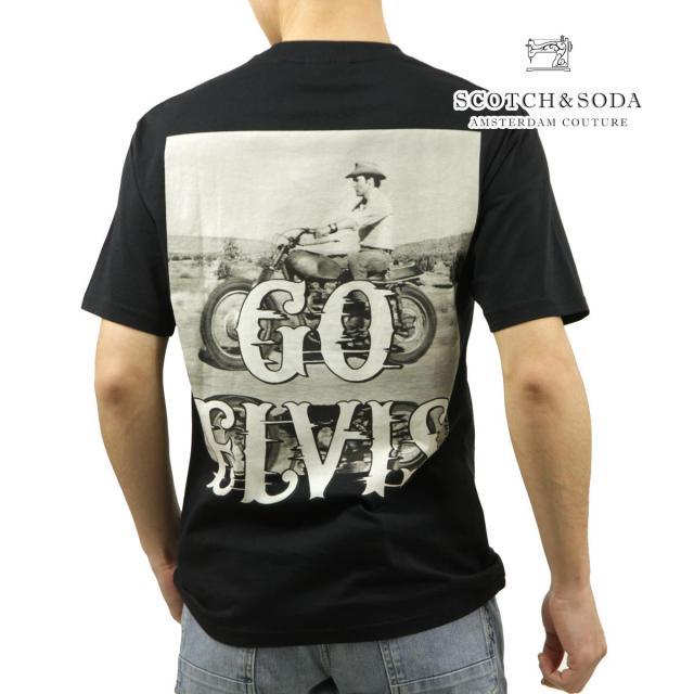 スコッチアンドソーダ メンズ 半袖Tシャツ 正規販売店 SCOTCH＆SODA クルーネック バックプリント ELVIS CAPSULE クリスマス プレゼント ラッピング