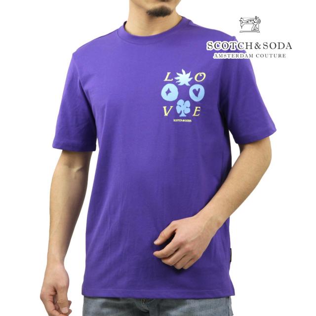 スコッチアンドソーダ メンズ 半袖Tシャツ 正規販売店 SCOTCH＆SODA クルーネック トップス GRADIENT ARTWORK T- クリスマス プレゼント ラッピング