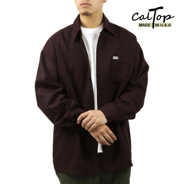 キャルトップ メンズ 長袖シャツ 正規品 CALTOP カジュアルシャツ CALTOP SOLID LONG SLEEVE SHIRTS 2000 長袖   クリスマス プレゼント ラッピング