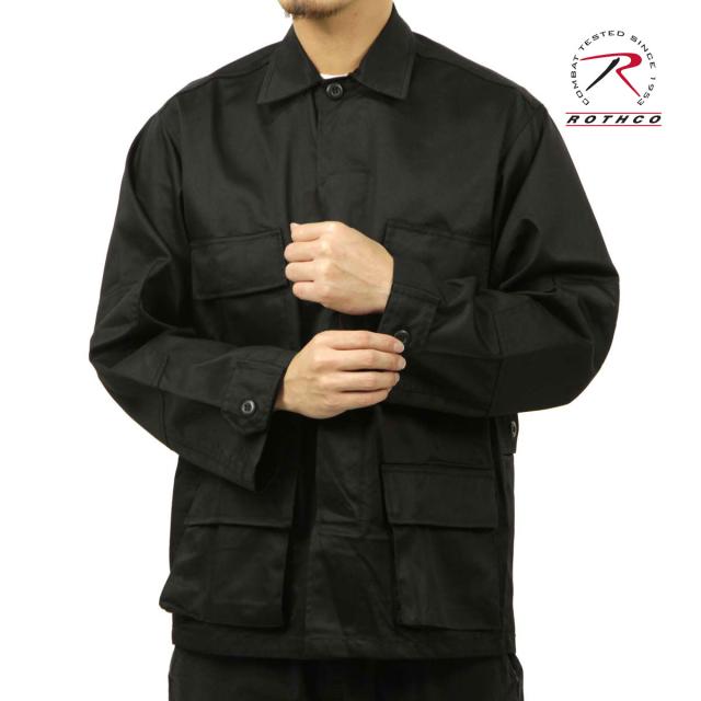 ロスコ メンズ ワークシャツ 正規品 ROTHCO 長袖シャツ BDUシャツ ROTHCO TWILL BDU SHIRT 7970 BLACK クリスマス プレゼント ラッピング