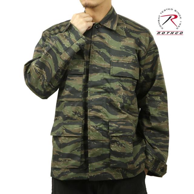 ロスコ メンズ ワークシャツ 正規品 ROTHCO 長袖シャツ BDUシャツ ROTHCO TWILL BDU SHIRT 7990 TIGER STRIPE CA クリスマス プレゼント ラッピング