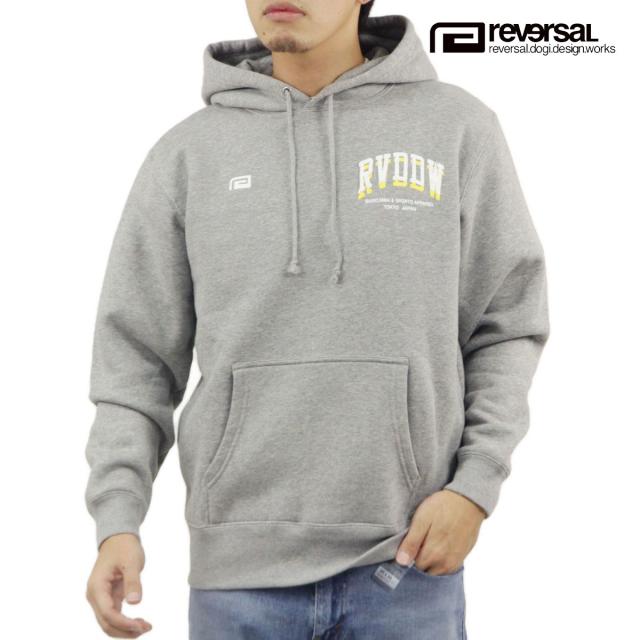 リバーサル メンズ パーカー 正規販売店 REVERSAL プルオーバー フーディー DOUBLE LOGO SWEAT HOODIE ｸﾞﾚｰ RV24 クリスマス プレゼント ラッピング