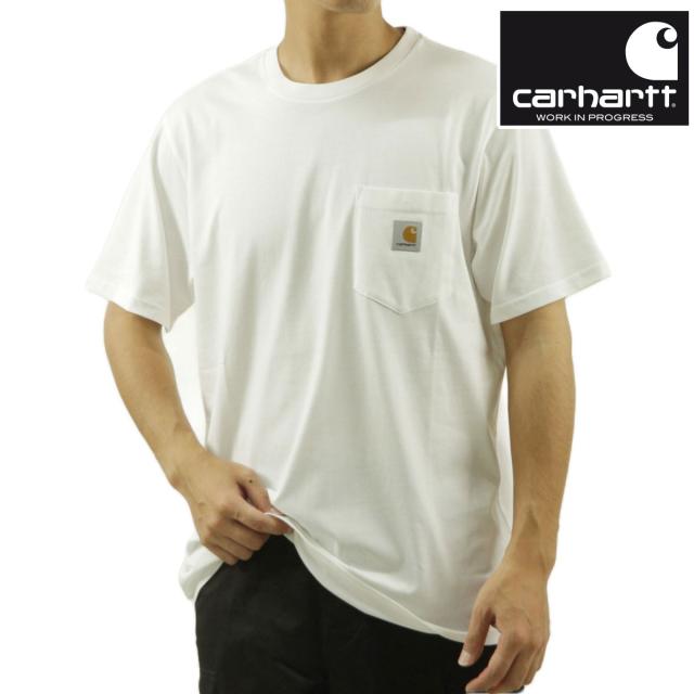 カーハート メンズ 半袖Tシャツ 正規品 CARHARTT WIP クルーネック ロゴ ポケT SHORT SLEEVE POCKET T-SHIRT WHI クリスマス プレゼント ラッピング