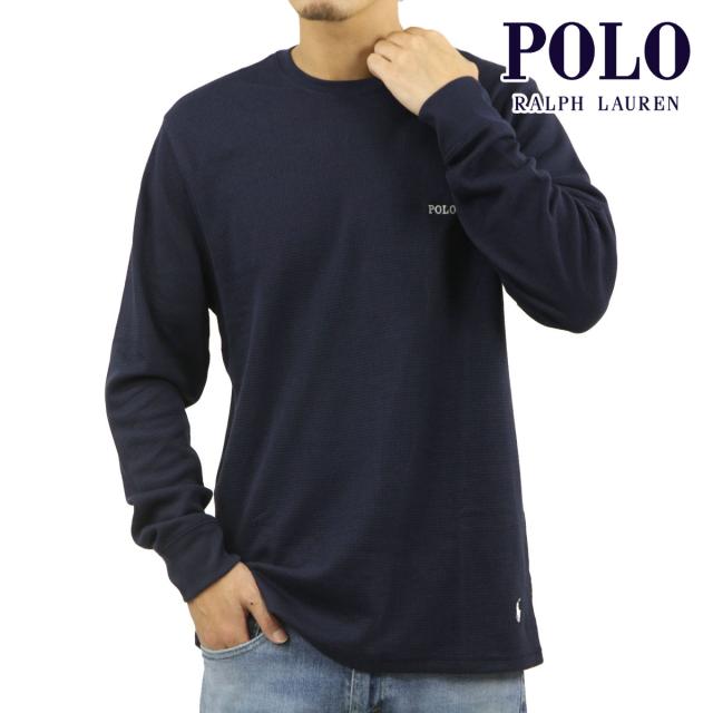ポロ ラルフローレン メンズ 長袖Tシャツ 正規品 POLO RALPH LAUREN サーマルTシャツ ワッフル生地 ロンT FOLDED クリスマス プレゼント ラッピング