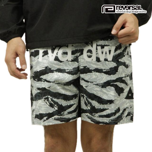 リバーサル メンズ ショートパンツ 正規販売店 REVERSAL 虎柄 ファイトパンツ POUNCER CAMO FIGHT SHORTS 灰 rv2 クリスマス プレゼント ラッピング