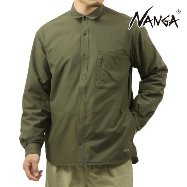 ナンガ メンズ 長袖シャツ 正規販売店 NANGA ボタンダウン DotAir COMFY L/S SHIRT NW2411-1E905 KHA KHAKI クリスマス プレゼント ラッピング