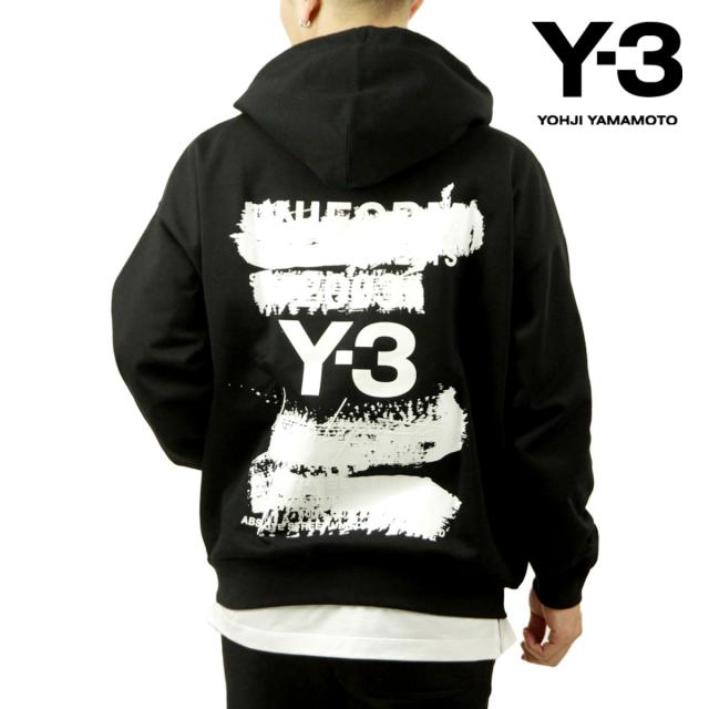 ワイスリー メンズ パーカー 正規品 Y-3 バックプリント プルオーバー フーディー U GFX HOODIE PULL PARKA JN48 クリスマス プレゼント ラッピング