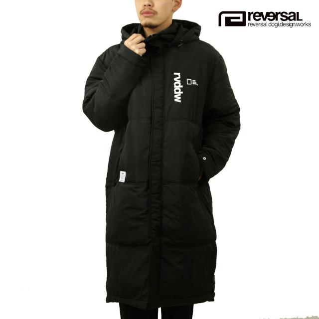 リバーサル メンズ ベンチコート 正規販売店 REVERSAL アウター ロングコート rvddw MMA BENCH COAT 黒 rv25aw309-BK BLACK