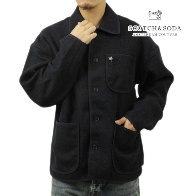 スコッチアンドソーダ メンズ シャツジャケット 正規販売店 SCOTCH＆SODA ボタンダウン アウター DOUBLE-FACED W クリスマス プレゼント ラッピング