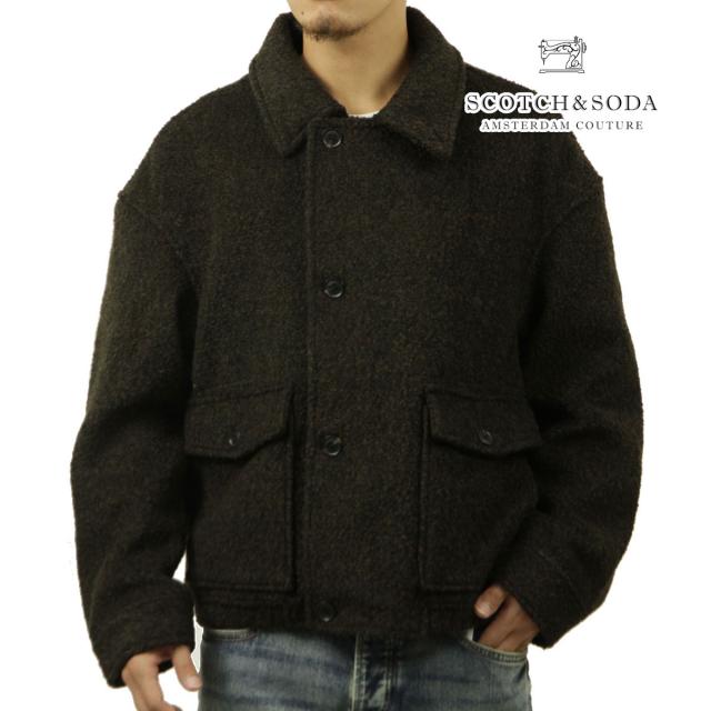 スコッチアンドソーダ メンズ コート 正規販売店 SCOTCH＆SODA ボタンダウン ウール アウター SHORT WOOL COAT 1 クリスマス プレゼント ラッピング