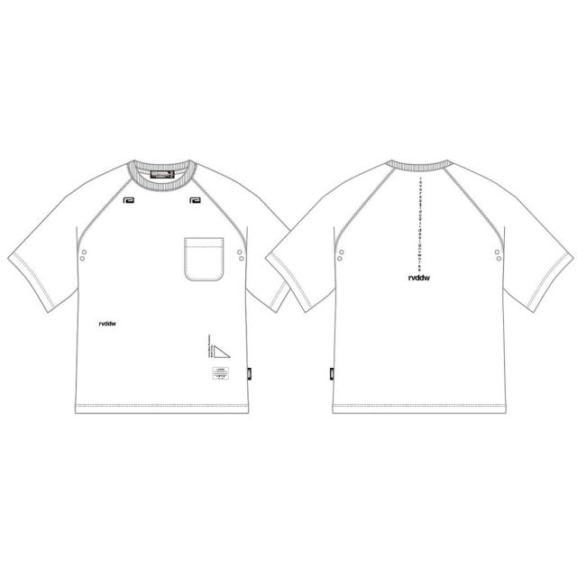 予約商品 4月頃入荷予定 リバーサル メンズ 半袖Tシャツ 正規販売店 REVERSAL コットン クルーネック ラグラン WIDE RAGLAN COTTON TEE 白 rv26ss053 WH WHITE