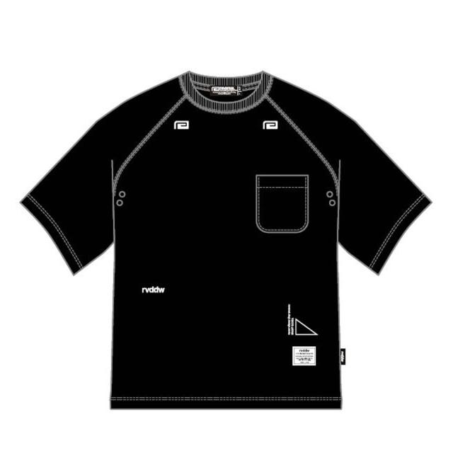 予約商品 4月頃入荷予定 リバーサル メンズ 半袖Tシャツ 正規販売店 REVERSAL コットン クルーネック ラグラン WIDE RAGLAN COTTON TEE 黒 rv26ss053 BK BLACK