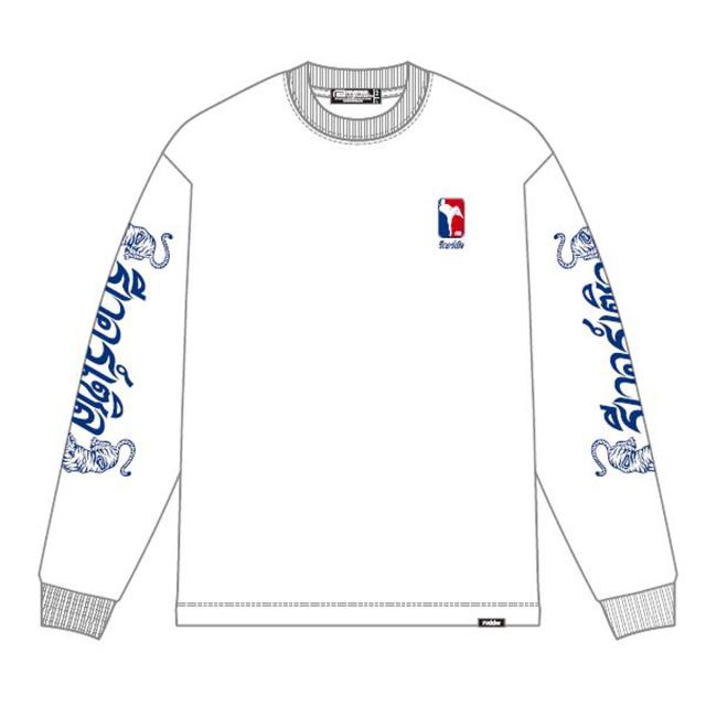 予約商品 1月頃入荷予定 リバーサル メンズ 長袖Tシャツ 正規販売店 REVERSAL コットン クルーネック スリーブプリント ロンT THAI COTTON LONGLEEVE 白 rv26ss101 WH WHITE