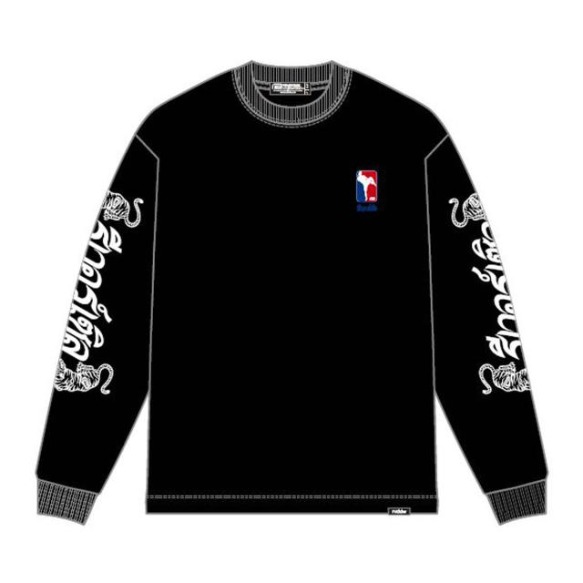 予約商品 1月頃入荷予定 リバーサル メンズ 長袖Tシャツ 正規販売店 REVERSAL コットン クルーネック スリーブプリント ロンT THAI COTTON LONGLEEVE 黒 rv26ss101 BK BLACK