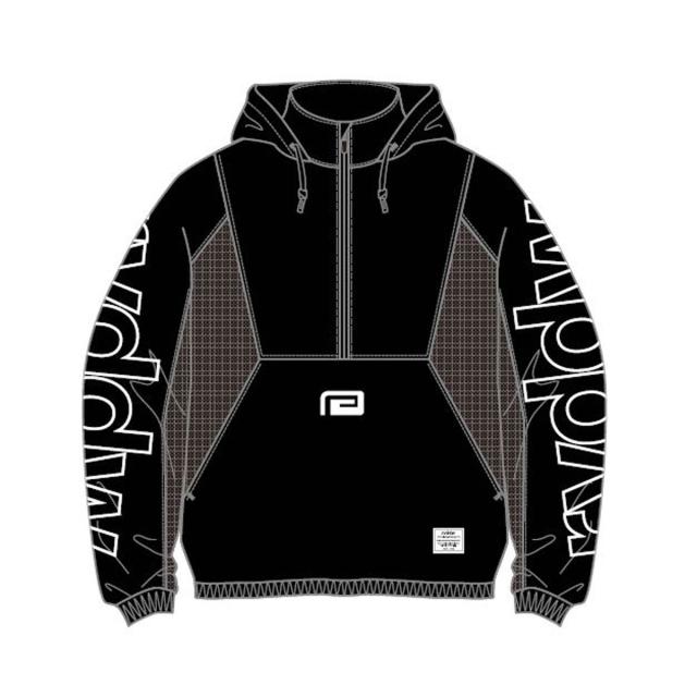 予約商品 3月頃入荷予定 リバーサル メンズ ジャケット 正規販売店 REVERSAL ナイロン ハーフジップ アウター ジャケット 4WAY DRY ZIP UP JACKET 黒 rv26ss303 BK BLACK