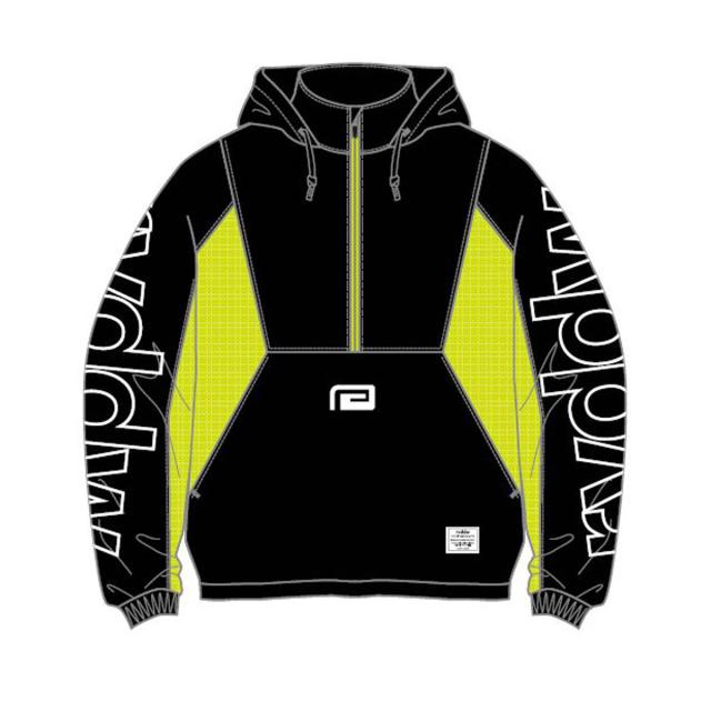 予約商品 3月頃入荷予定 リバーサル メンズ ジャケット 正規販売店 REVERSAL ナイロン ハーフジップ アウター ジャケット 4WAY DRY ZIP UP JACKET 黒黄 rv26ss303 BY BLACK - YELLOW