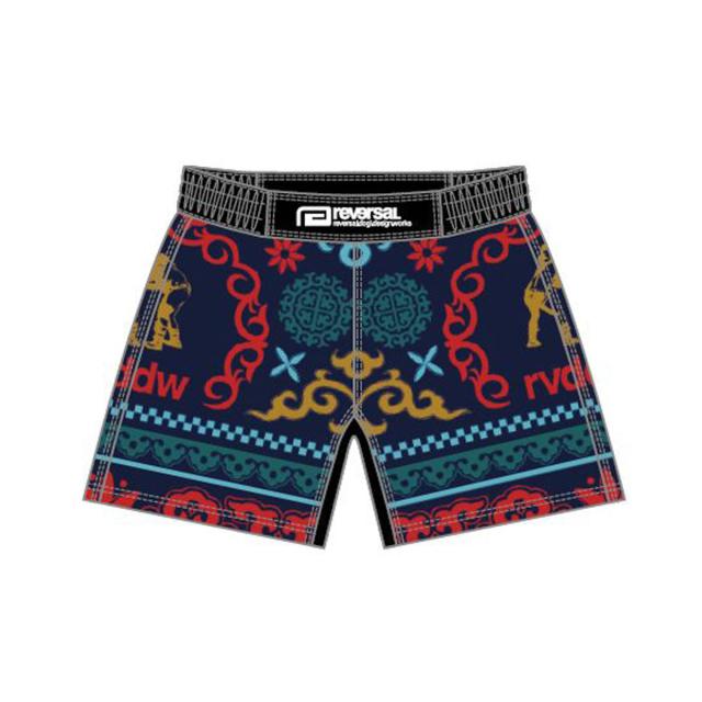 予約商品 4月頃入荷予定 リバーサル レディース ファイトパンツ 正規販売店 REVERSAL ボトムス ショートパンツ 総柄 BOKH FIGHT SHORTS（WOMENS） ﾌﾞﾌ2 rv26ss801 B2 F
