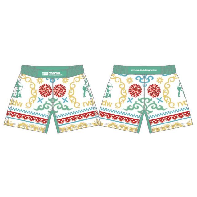 予約商品 4月頃入荷予定 リバーサル レディース ファイトパンツ 正規販売店 REVERSAL ボトムス ショートパンツ 総柄 BOKH FIGHT SHORTS（WOMENS） ﾌﾞﾌ1 rv26ss801 B1