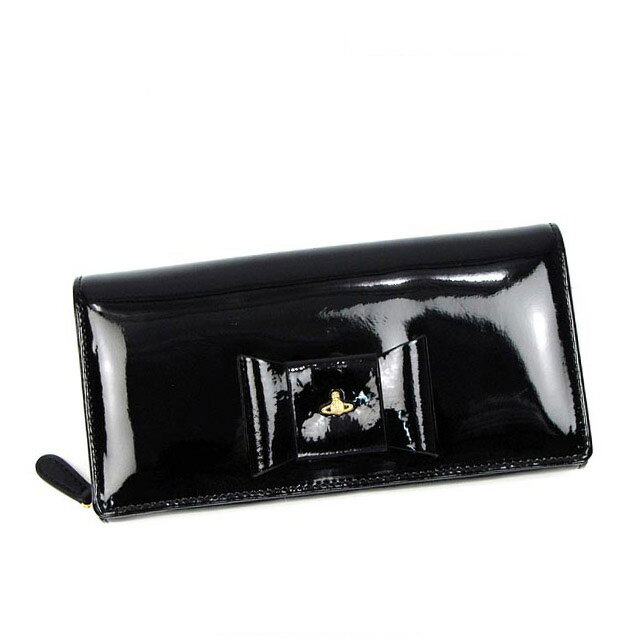 【※アウトレット※】ヴィヴィアンウエストウッド 財布 Vivienne Westwood FIOCCO リボン ブラック長財布 レディース
