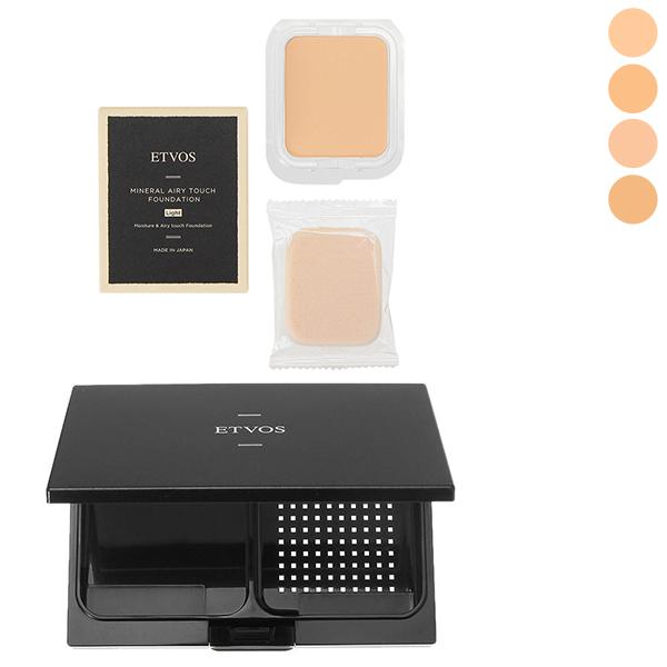【セット】 エトヴォス ETVOS ミネラルエアリータッチファンデーション SPF21 PA+++ 10g 【レフィル】 + ブラックケース パウダーファンデーションの通販はau PAY ...