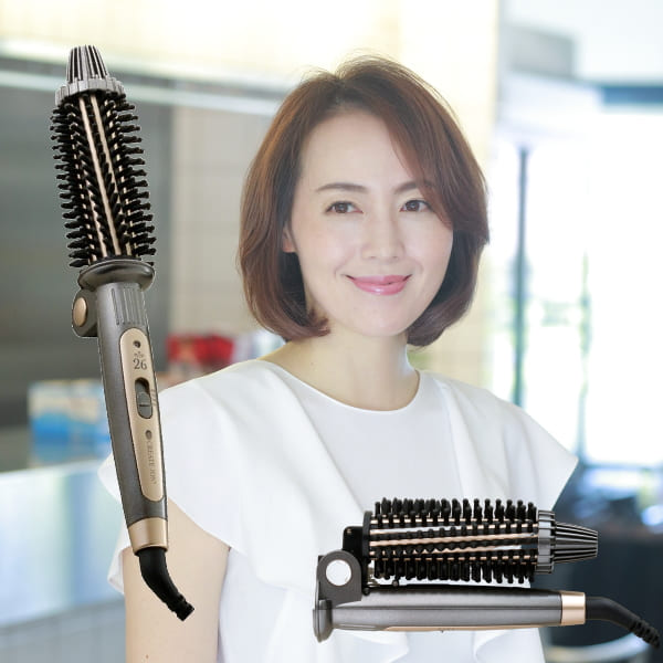 即納・クレイツ ロールブラシアイロン ネジッタ 26mm カールアイロン ヘアアイロン CREATE クレイツイオン ロールブラシ型ヘアアイロン クレイツヘアアイロン 折りたたみ式 折り畳み式 母の日 誕生日 バースデー プレゼント ギフト 贈り物 お祝い 贈答品 グッズ おすすめ 人気