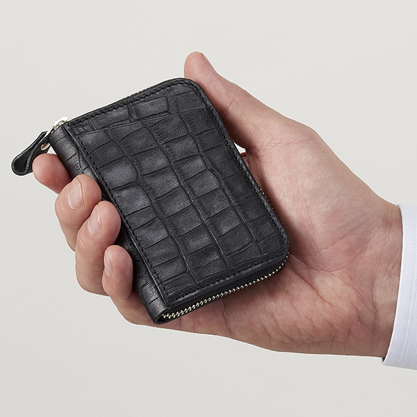 栃木レザー ラウンドファスナーポケット財布 クロコ柄 メンズ財布 財布 ラウンドファスナー メンズ 男性用 紳士用 おしゃれ カジュアル レザー財布 牛革 レザー 国産革 日本製 国産 父の日 敬老の日 誕生日 プレゼント ギフト 贈り物 グッズ おすすめ 人気 通販 販売