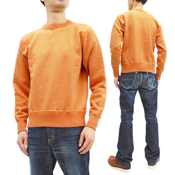 バズリクソンズ BR65622 無地 スウェットシャツ Buzz Ricksons メンズ トレーナー #159オレンジ 新品