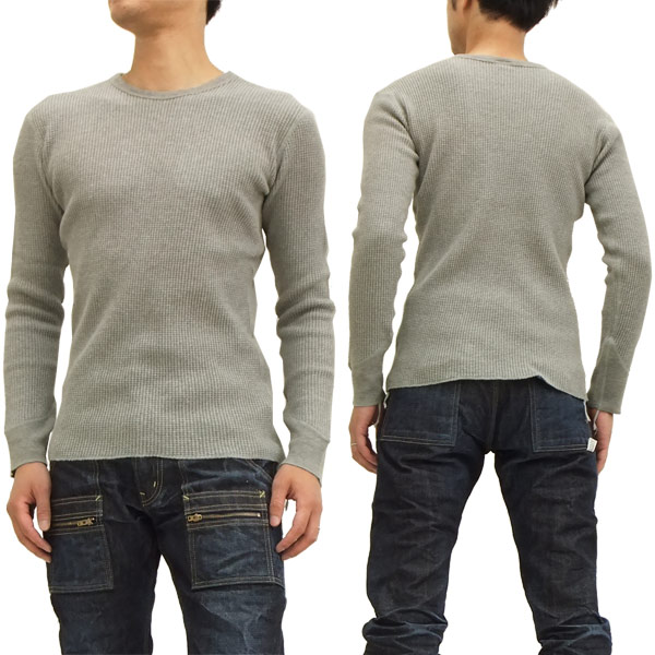 バーンズ アウトフィッターズ ワッフル長袖Tシャツ BR-3050 Barns Outfitters 無地 サーマル メンズ ロンtee #15グレー 新品