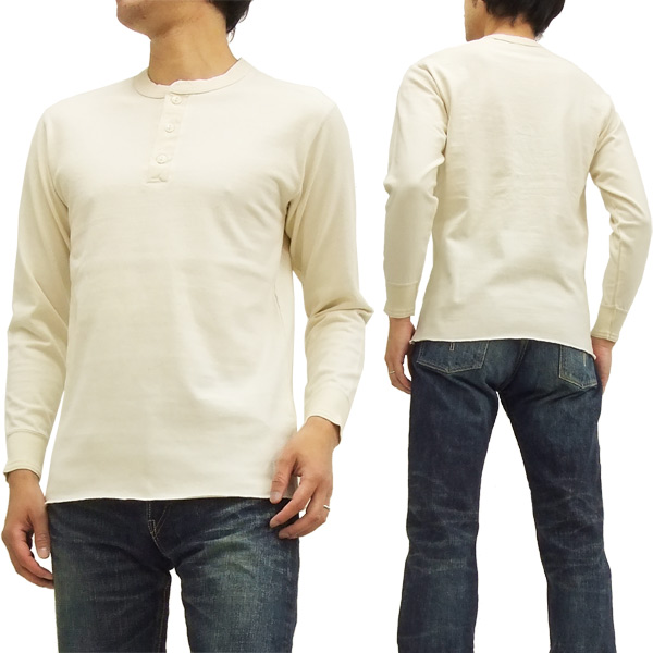 フェローズ ヘンリーネック 長袖Tシャツ PCT2 Pherrows 無地 メンズ ロンtee オートミール 新品