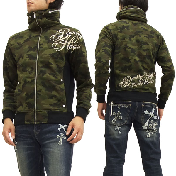 グラディエイト ボリュームネックスウェットジャケット 453527 GLADIATE メンズ ジップスウェット 迷彩カモ柄 新品