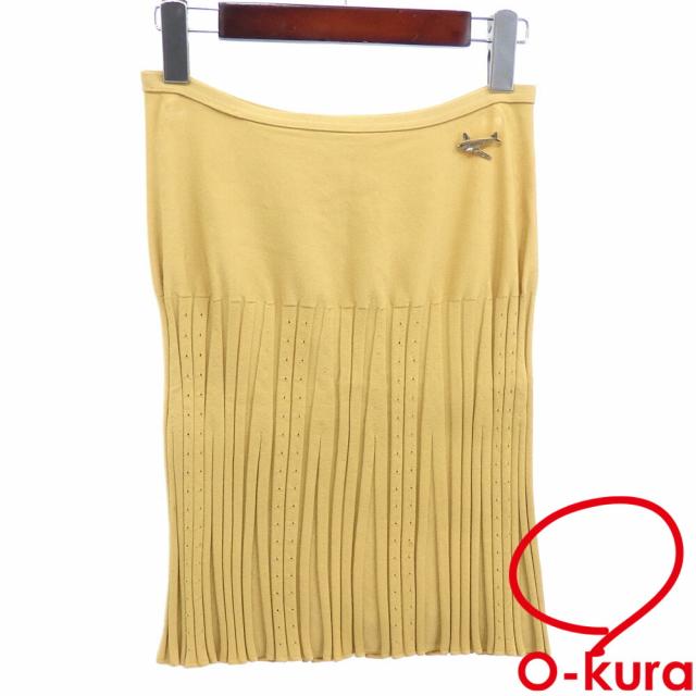 中古 シャネル スカート レディース ミニ 膝上 ひざ上丈 レーヨン他 ベージュ サイズ36 P32489K00677 08C 古着 アパレル