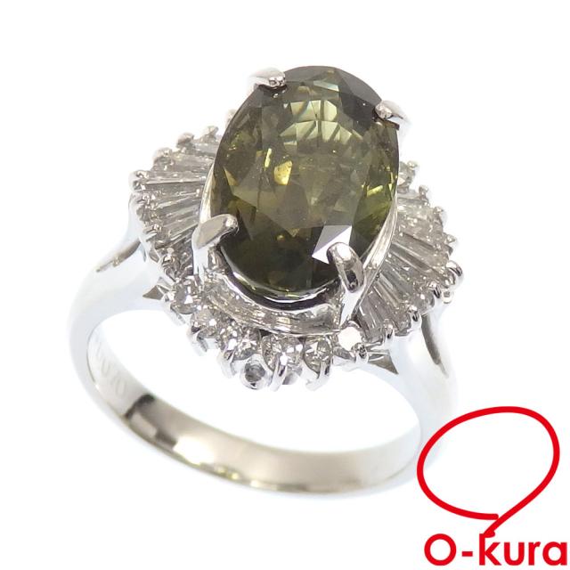 中古 アレキサンドライト ダイヤモンド リング レディース Pt900 9号 4.09ct/D0.70ct 8.9g プラチナの通販はau PAY マーケット - 大蔵質店 | au PAY ...