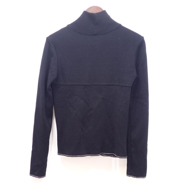 中古 シャネル ニット ウール 長袖 ハイネック レディース ブラック 黒 サイズ40 P22074 スポーツライン 古着 アパレル トップス 中古 シャネル ニット ウール 長袖 ハイネック レディース ブラック 黒