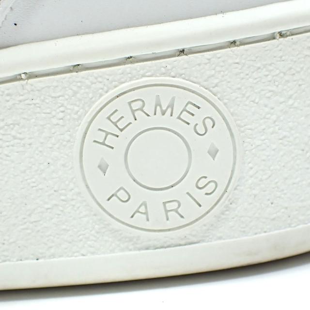 中古 エルメス フリースタイル スニーカー レディース ホワイト 23.0cm 37 レザー セリエ ローカット H222165Z 古着 アパレル