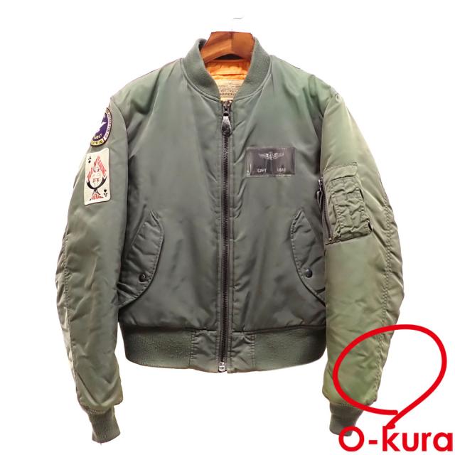 中古 アヴィレックス ブルゾン MA-1 メンズ ナイロン カーキ Mサイズ 6142122 古着 アパレル アウター