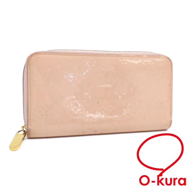 中古 ルイ・ヴィトン ラウンドファスナー 長財布 ヴェルニ ジッピー・ウォレット レディース M61226 ローズバレリーヌ