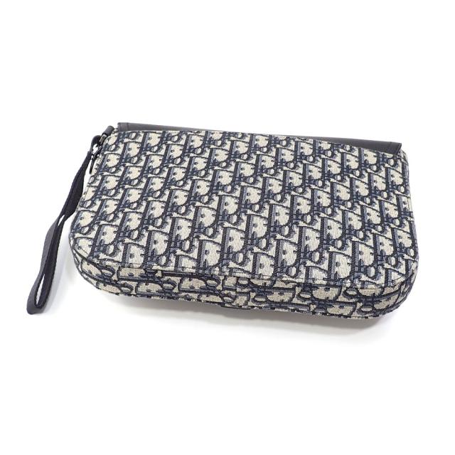 中古 ディオール サドル A5 ポーチ オブリーク メンズ ブラック