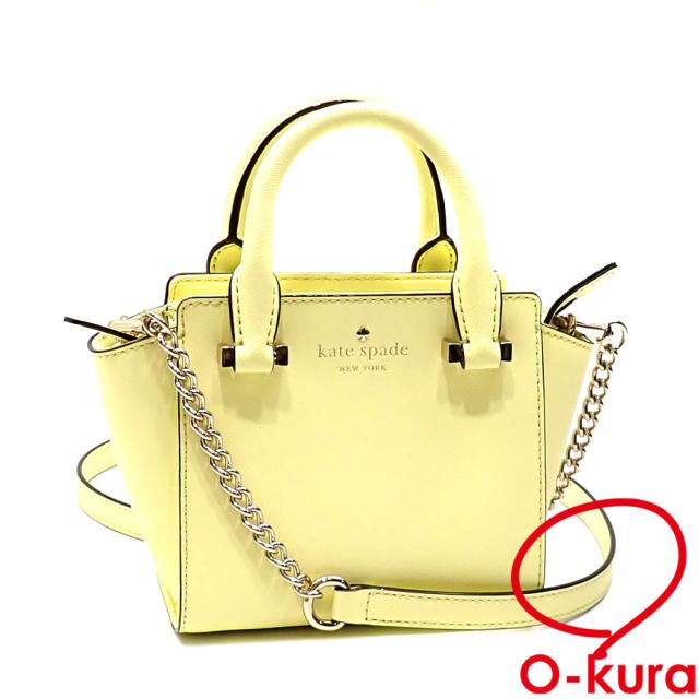 中古 ケイトスペード ハンドバッグ レディース イエロー レザー PXRU6410 2WAY ショルダー 斜め掛