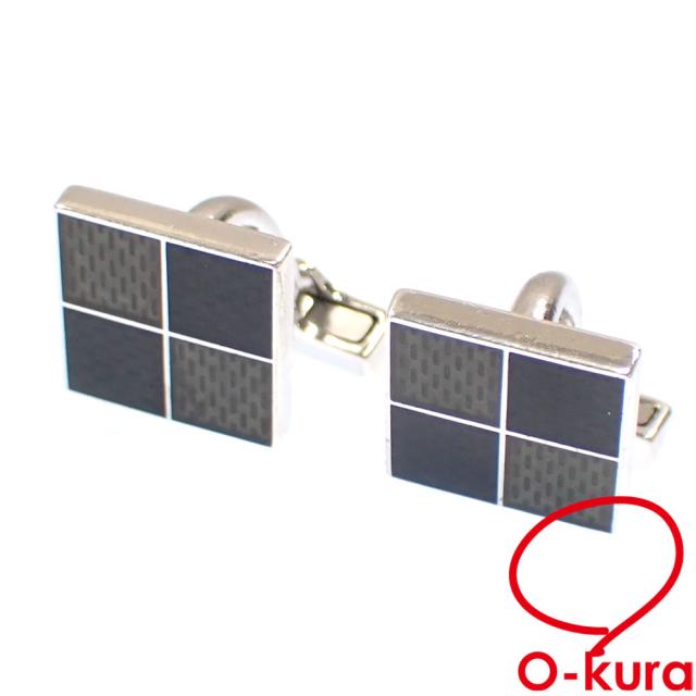 中古 ルイ・ヴィトン カフス ブトン ドゥ マンシェット ダミエ メンズ SV925 14.5g シルバー カフリンクス