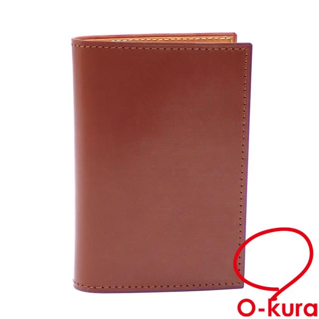 中古 ガンゾ 名刺ケース メンズ ブラウン 茶色 レザー カード入れ 名刺入