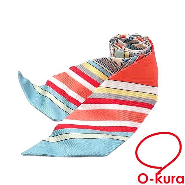 中古 エルメス スカーフ ツイリー レディース マルチカラー シルク 古着